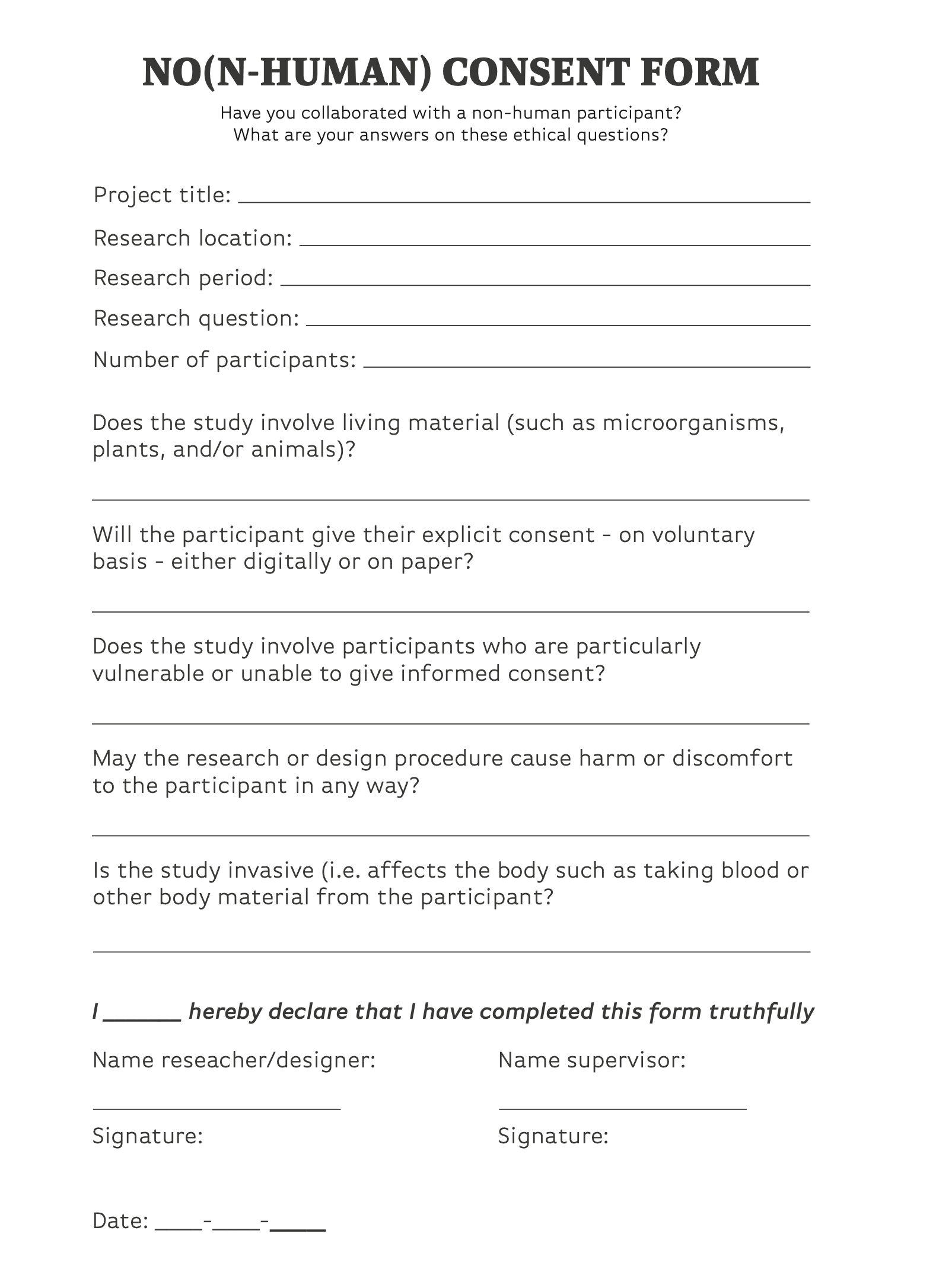 Informed Consent Examples